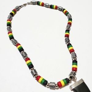 Accessories | Mens Rasta Bead Animal Fang Shaped Pendant | Poshmark
